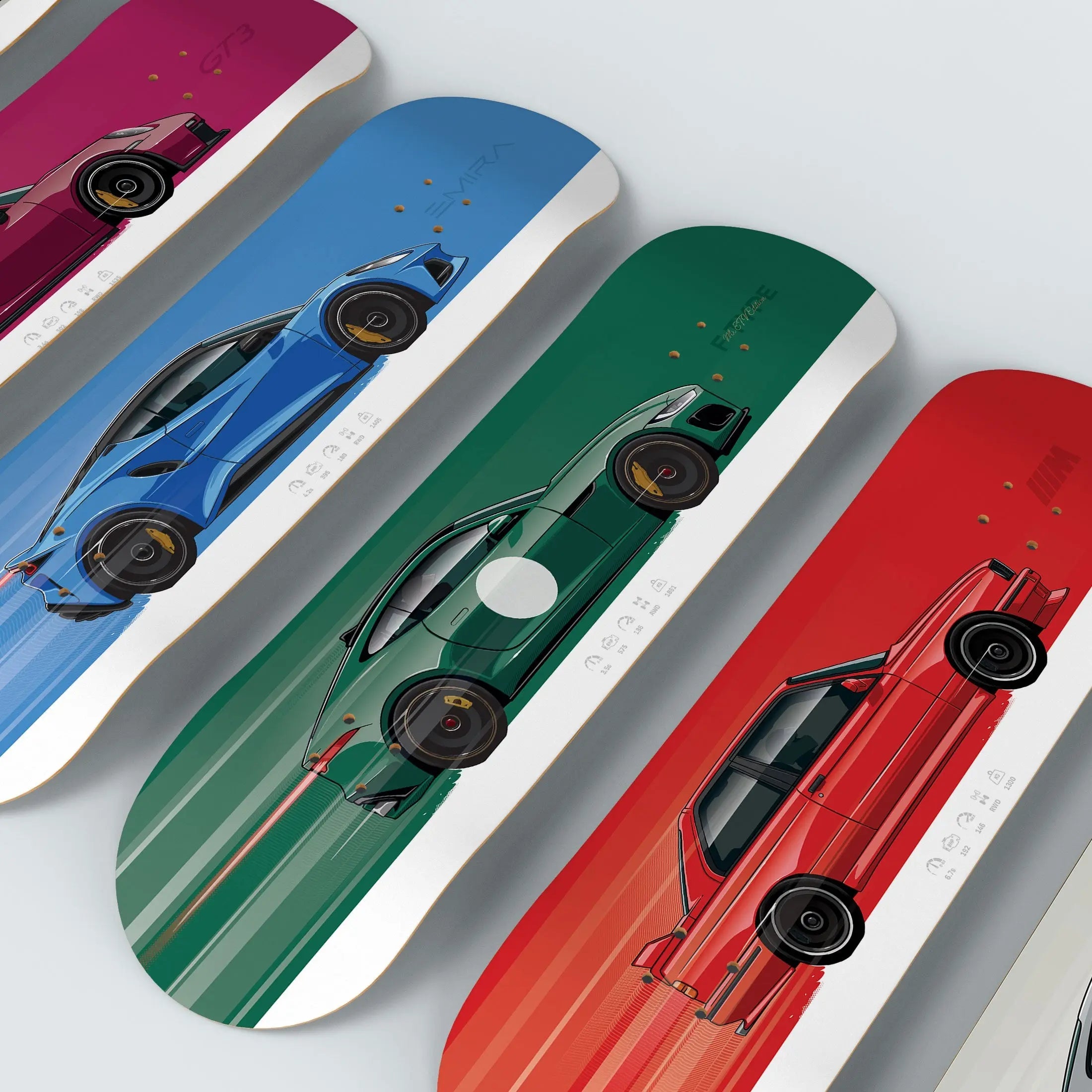 Custom Car Skateboards | Bespoke Automotive Art & Illustrations ...