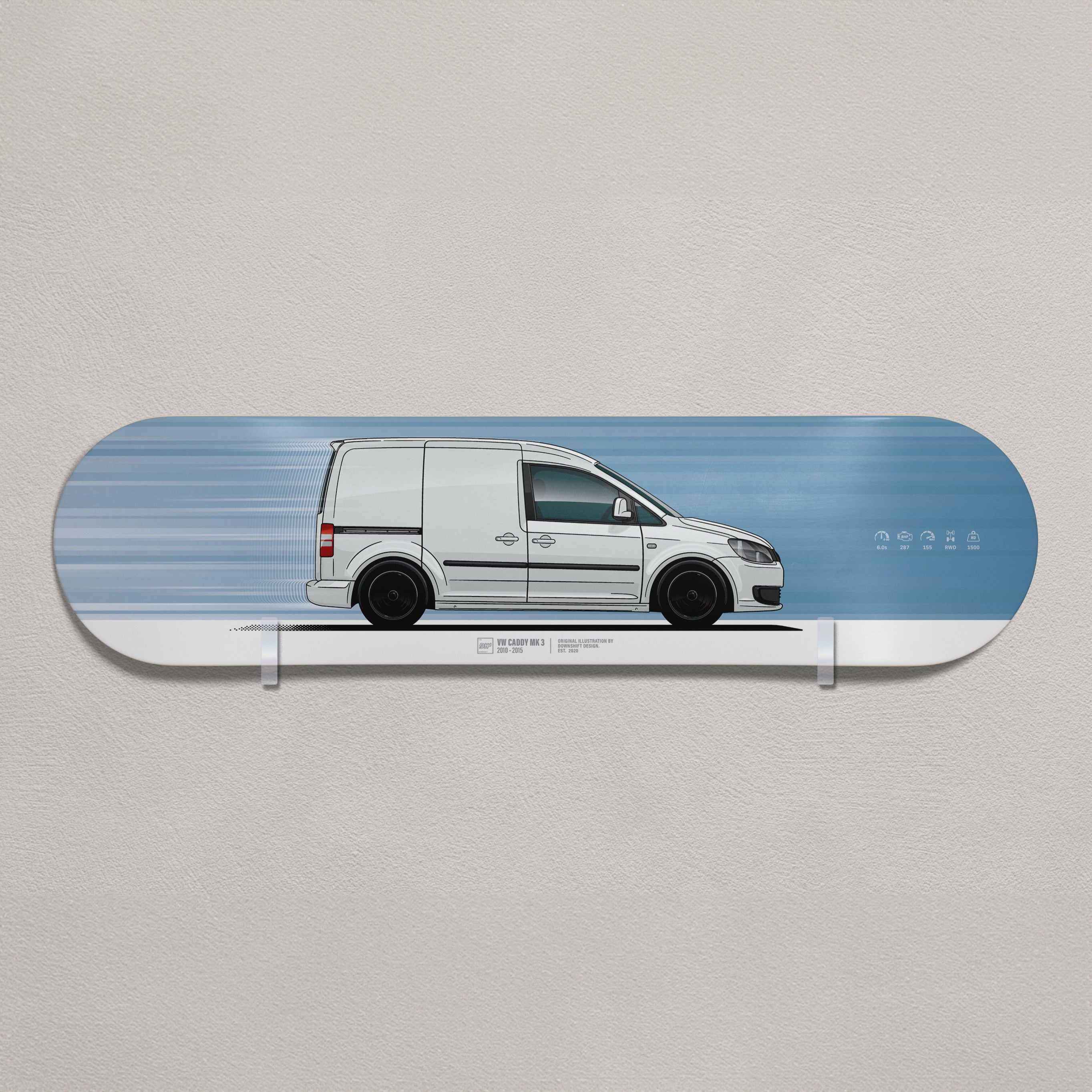 VW Caddy Skate Deck | Custom Car Art by Downshift Design